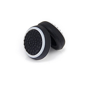 Dovewill Joystick Dust Dirt Protection Replacement Accessory Silicone Cap Button Covers For Sony PlayStation 4 PS4 PS3 PS2 Controller Pack of 2 Black+White