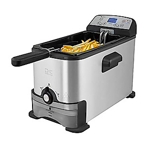 Kalorik® 3.2 Quart Digital Deep Fryer with Oil Filtration, Stainless Steel