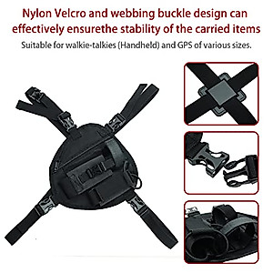 ABBREE Radio Chest Harness Holder Adjustable Shoulder Chest Front Pack Two Way Radio Pouch Holster Vest Rig Walkie Talkie Case for Arcshell Retevis Baofeng UV-5R/5G UV-82 BF-888S ST20