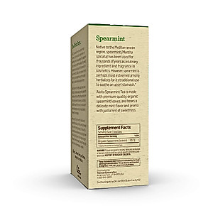 Alvita Organic Spearmint Herbal Tea - Made with Premium Quality Organic Spearmint Leaves, A Delicate Mint Flavor and Aroma, 24 Tea Bags