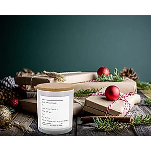 Sundazze Large Scented “Our Friendship is Like This” Candle – 25oz, Natural Soy, Lavender Fragrance – Funny Best Friend Candle, Novelty Gifts for Women, 70-Hour Burn Time