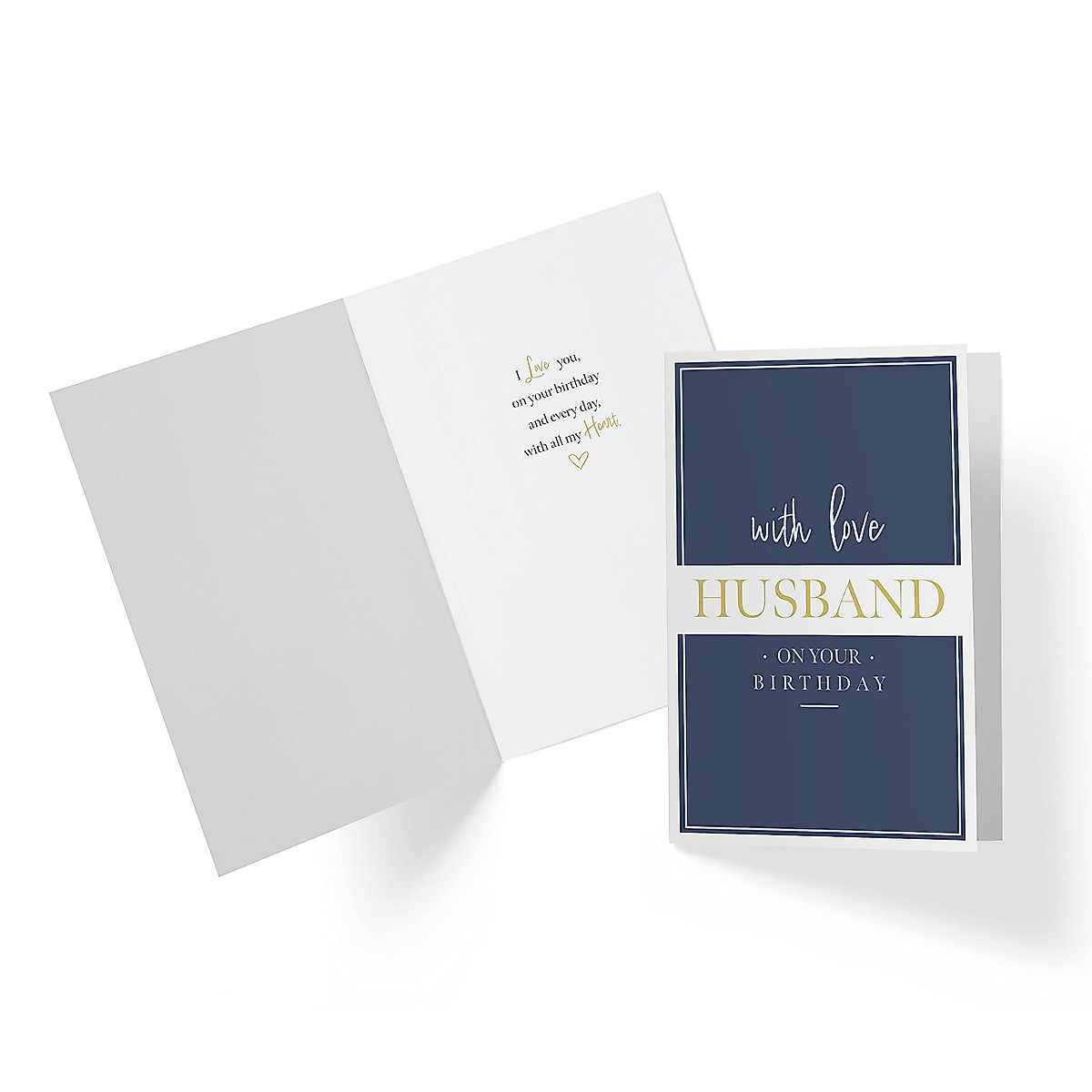 Sweet Birthday Card for Husband, Large 5.5 x 8.5 Romantic Birthday Card for Him, Husband Birthday Card, Happy Birthday Card for Husband from Wife, Karto with Love Husband