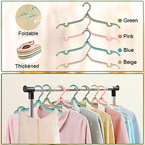 20 Pcs Travel Hangers - Foldable Travel Hangers for Suitcase, Retractable Portable Folding Clothes Hangers, Clothes Drying Rack for Travel