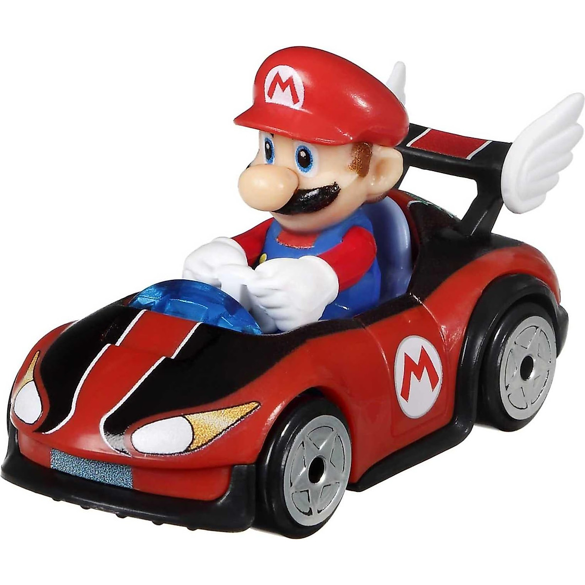 Hot Wheels Mario Kart Track Set & Toy Car, Piranha Plant Slide Playset with First-Appearance Yoshi Kart Vehicle & Gravity Launcher