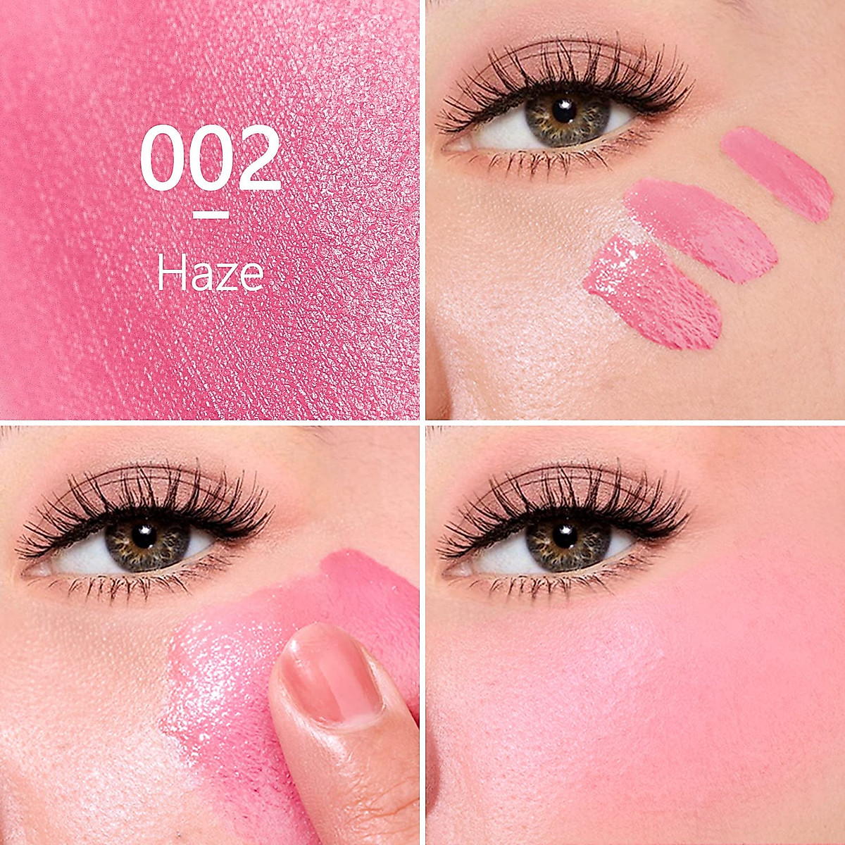 Liquid Blush, Cream Blush Makeup, Natural-Looking Matte Blush for Cheeks, Lightweight, Breathable Feel, Long-Wearing, Smudge Proof, Dewy Finish, Cruelty-free (002-Haze)