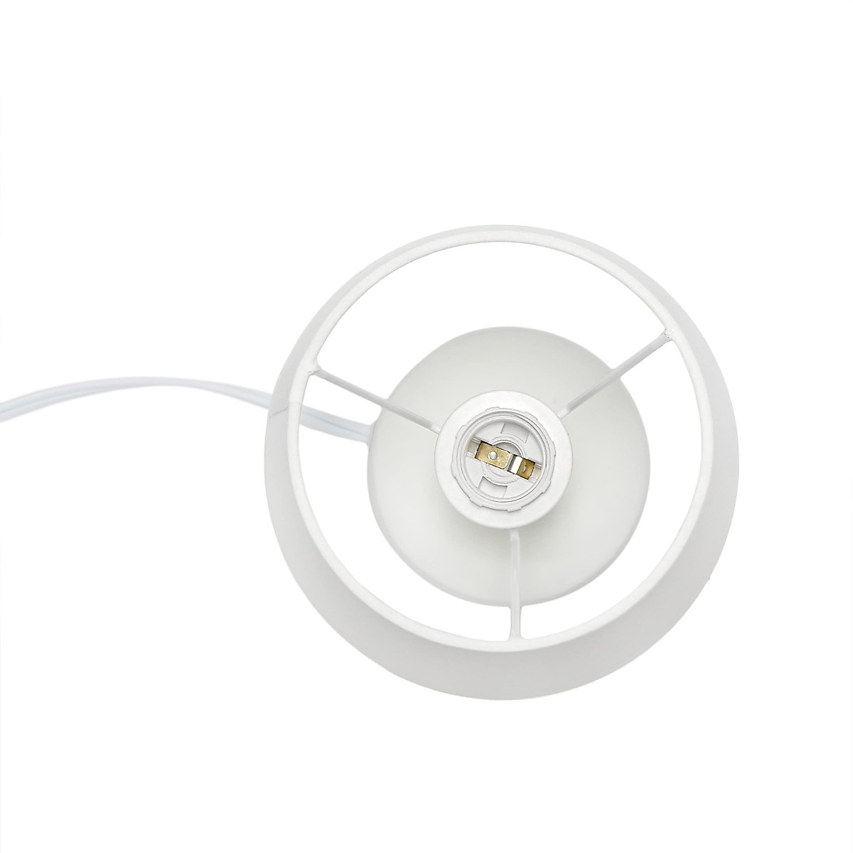 Simple Designs LT2080-OFF Mini Bocksbeutal Concrete Table Lamp, Off White