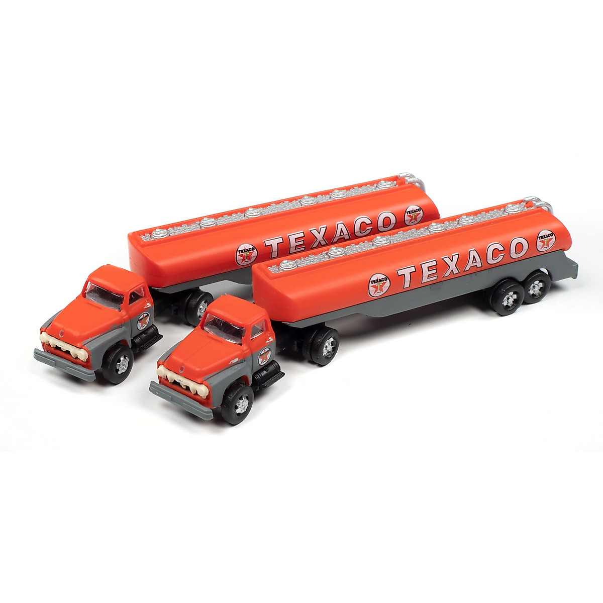 Mini Metals AW Auto World Classic Metal Works 1954 Ford Tractor w/Tanker Trailer (Texaco) (2-Pack) 1:160 N Scale, Orange