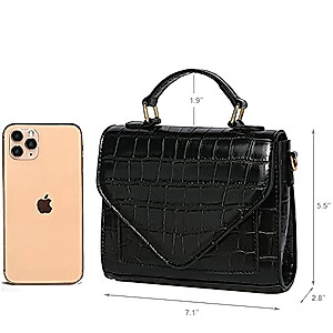 CATMICOO Croc Mini Purses for Women Trendy Small Handbags