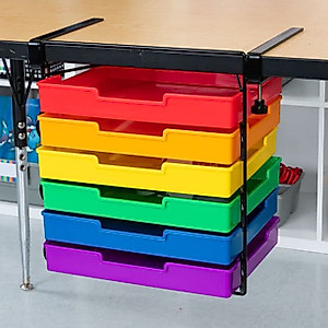 Really Good Stuff EZ Clamp Organization Station with 6-Color Trays