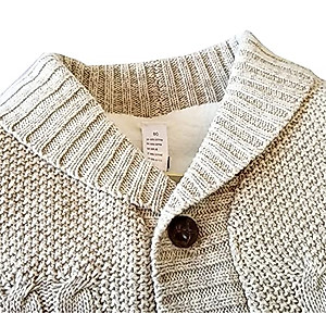 Baby Boys Girls Hoodie Sweaters Toddler Cardigan Warm Outerwear Winter Coat Beige