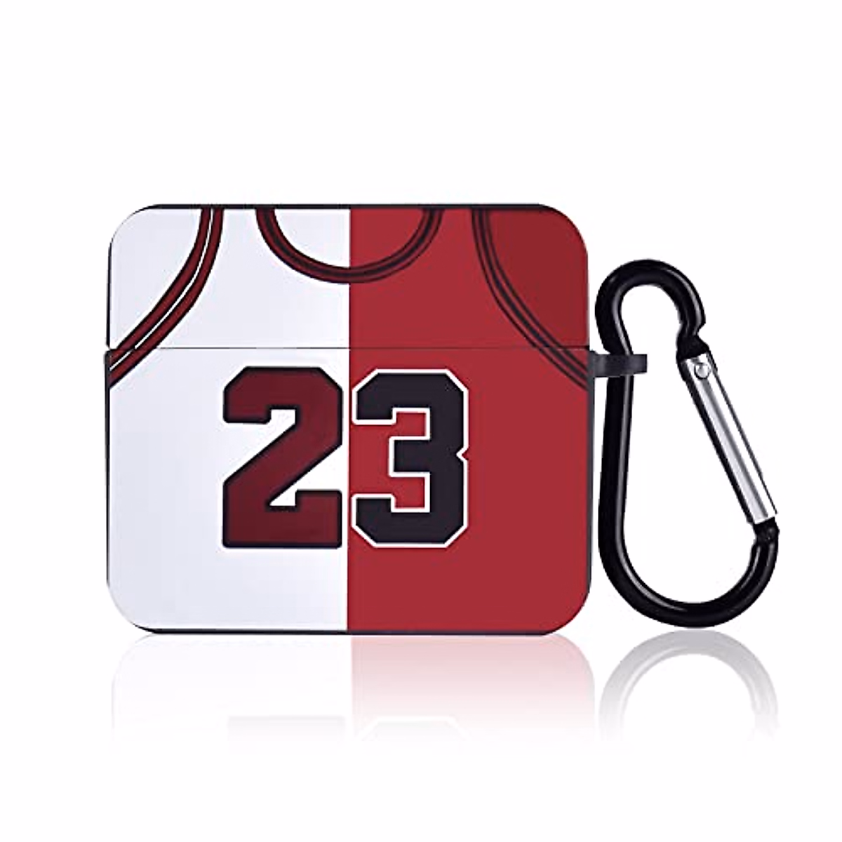 No.23 Case for Airpods 3rd Generation Cover with Keychain for Basketball Fans Boy Men Teen Kids Size 23 Jersey Cool Fun Design Sports Spirit Square Soft Protective Case Compatible with Airpods 3