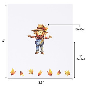 100 Pack Thanksgiving Place Cards Fall Scarecrow Seating Harvest Name Card Table Setting Paper Autumn Tent Cards Dinner Wedding Tables Placement Party