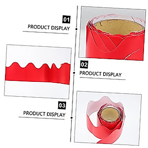 Ciieeo 2pcs Border Decorative Paper Bulletin Board Border White Bulletin Board Paper Border Trim Background Black and Self Adhesive Cork Board White Outfit Desk Paper Cut Paper jam Office