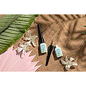 Physicians Formula Matte Monoi Butter Liquid Matte Eyeliner, Eye Makeup, Dermatologist Tested, Black, Brush Eye Liner