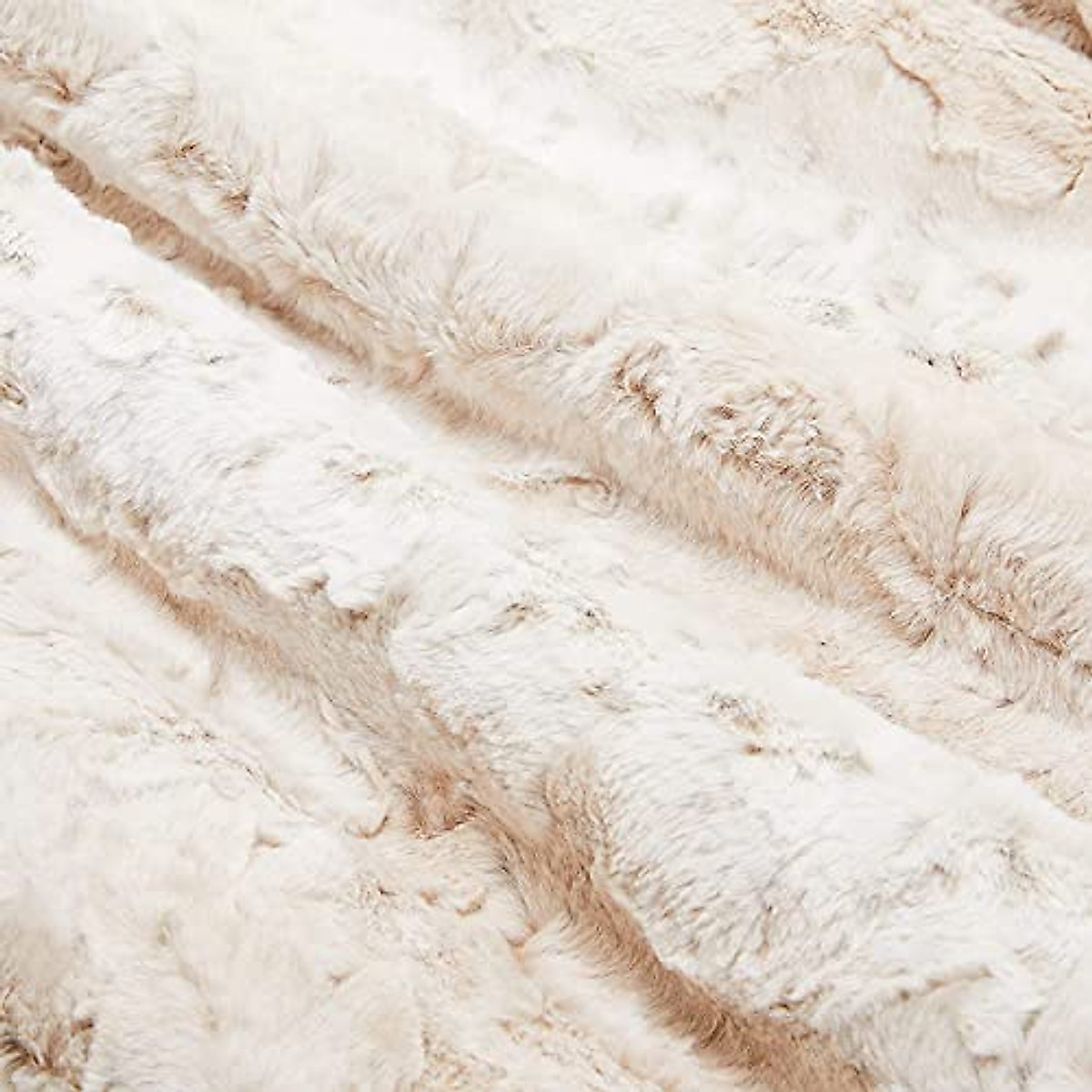 Outrageously Soft Throw Blanket - Ultra Plush Minky Faux Fur Blanket - Oversized 60 x 80 Inches - Tan