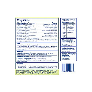 Boiron NauseaCalm Relief for Upset Stomach, Nausea, and Vomiting Due to Stomach Flu, Overindulgence, or Motion Sickness - Non-Drowsy - 60 Count