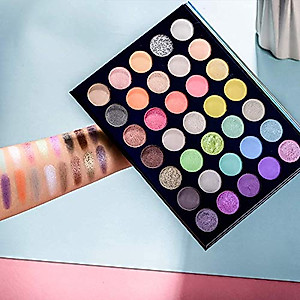 35 Colors Eyeshadow Palette Strong Pigmented Mattes and Shimmers Makeup Pallet Blendable Professional Eye Shadow Make Up Long Lasting