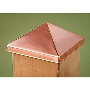 4x4 Post Point Cap - Solid Copper (3-1/2" x 3-1/2")