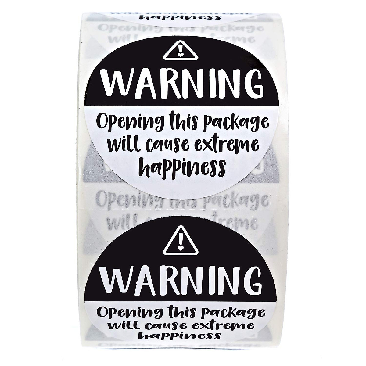 Black and White Adorable Warning Extreme Happiness Labels / 500 Cute Small Business Package Stickers / 1.5" Labels Adorable Happy Mail Envelope Seals/Made in The USA