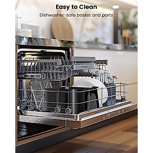 Nuwave Brio Plus Air Fryer 8 Qt, New & Improved, PFAS-FREE, 7 Digital One-Touch Cook Functions that AIR FRY, BAKE, ROAST, DEHYDRATE, TOAST, REHEAT, PREHEAT, 150 Presets, 50°F~400°F, 700/1500/1800W