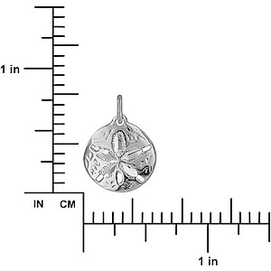 Hawaiian Silver Jewelry Pendant Necklace – 18 Inch Sand Dollars Pendant Charm – Premium Sterling Silver Craftsmanship – Modern and Elegant – Comfortable Women Jewelry Necklace