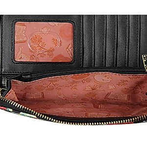 Loungefly Disney Beauty And The Beast Flowers And Friends Zip Around Wallet