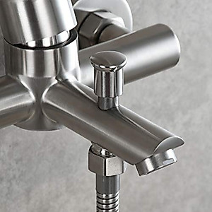 CIENCIA Stainless Steel Bathroom Shower Tub Faucet Wall-Mounted, Brushed Nickel, SNA516