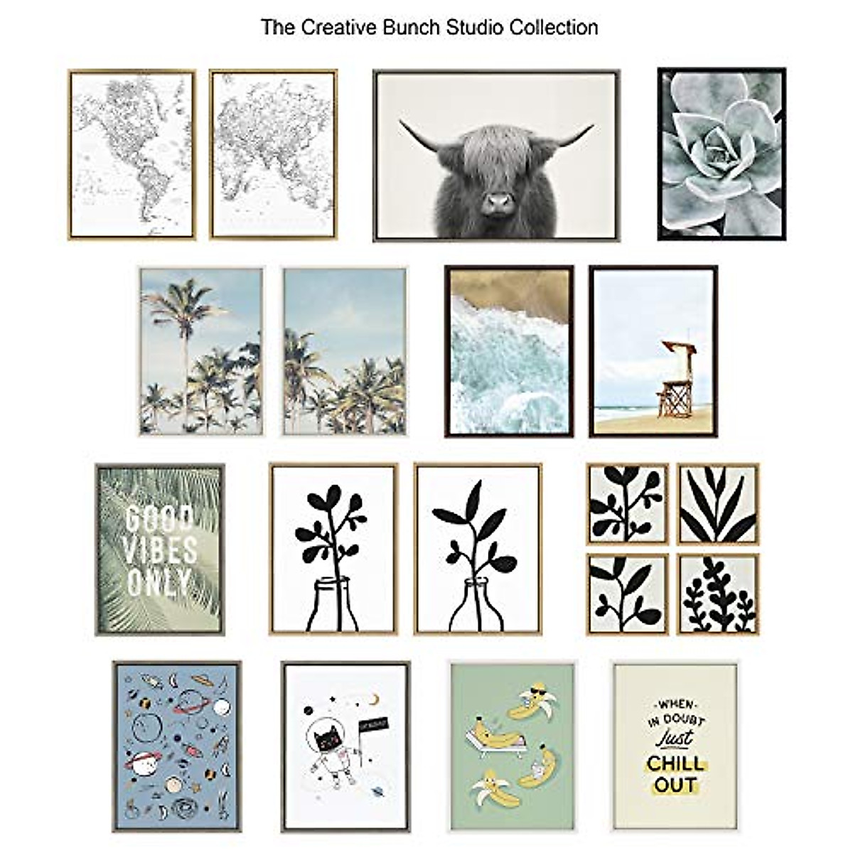 Kate and Laurel Blake This Week Framed Printed Glass Dry Erase Board by The Creative Bunch Studio, 18x24 Natural, Printed Glass Wall Décor