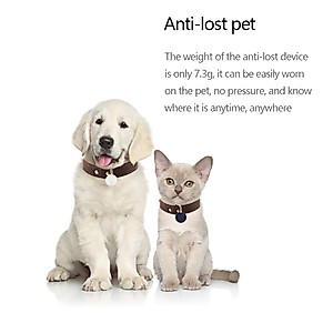 Beauty HAO Mini Dog GPS Tracking Device, No Monthly Fee App Locator, 2022 New Version Portable Bluetooth Intelligent Anti-Lost Device for Luggages/ Kid/ Pet Bluetooth Alarms (White)