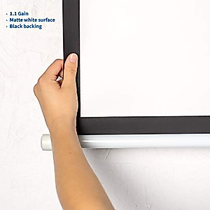 VIVO 100 inch Diagonal Projector Screen, 16:9 Projection HD, 4K 3D 1080P HD Manual Pull Down, PS-M-100