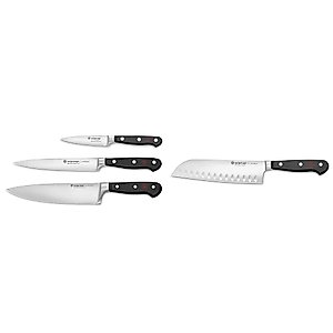 WÜSTHOF Classic 3-Piece Chef's Knife Set & Classic 7" Santoku Knife