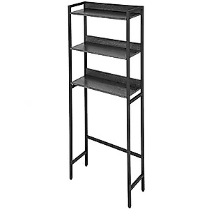 ODIKA Over The Toilet Storage, 3-Tier Over-The-Toilet Space Saver Organizer Rack, Freestanding Bathroom Organizer, Gray