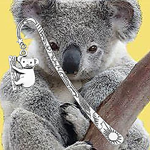 AKTAP Cute Koala Metal Bookmarks for Reading Lover Bookmarks with Koala Bear Graduation Writers Author Book Lover Gift (Koala Bookmark)