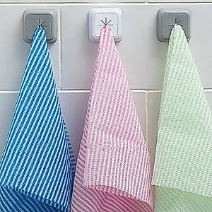 Punch-Free Towel Rack Magnetic Storage Plug Kitchen Towel Storage Rack Bathroom Towel Plug Rack (Storage Rack Grey-B)
