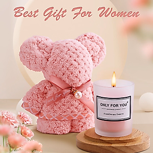 Birthday Gifts for Women Friend, Get Well Soon Gift for Women, Care Package Gift Basket for Her, Get Better Soon Gift After Surgery, Thinking of You Gift Box with Blanket for Mom Wife Sister Friend