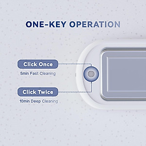 UltrasoniJewelry Cleaner, 40W 640ML Portable Household Professional Ultrasonic Eyeglasses Cleaning Machine with Timer，Ring Glasses Watches Denture Clean