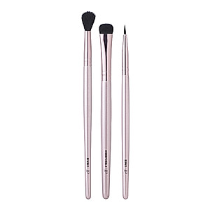 e.l.f. No Budge Brush Trio, 3-Piece Eyeshadow Brush Set For Applying & Blending Color, Use With The No Budge Cream Eyeshadows, Vegan & Cruelty-Free