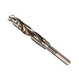 CoCud Reduced Shank Twist Drill Bits, 16mm Cutting Edge, Titanium & Nitride Coated High Speed Steel 6542 - (Applications: for Stainless Steel Drilling Machine)
