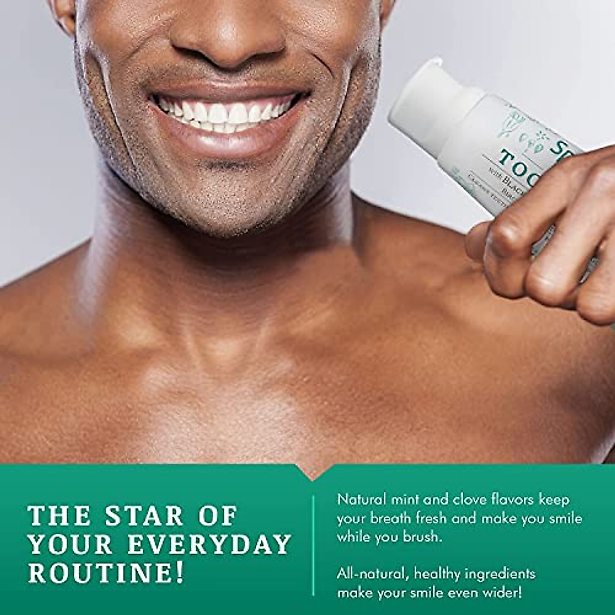 SprinJene Natural Fluoride Free Toothpaste for Clean and Strong Teeth and Gums, Fresh Breath, and Helps Dry Mouth - Vegan, Dye-Free, SLS Free Toothpaste for Adults 2 Pack (Original)