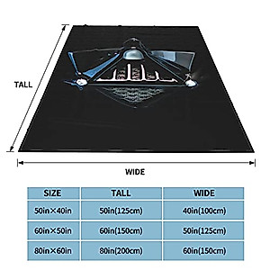Flannel Throw Travel Blanket Darth Vader for Sofa / Living Room / for Adults Or Children Black 50"X40"