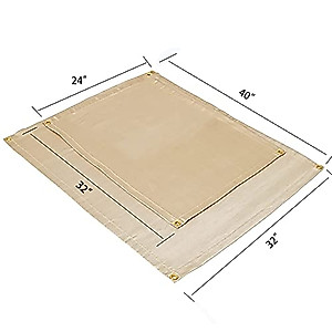 Fire Pit Mat for Deck Fireproof, Outdoor Wood Stove Hearth Pads, Camping BBQ Mat with Fire Retardant Material to Protect Your Deck Patio Lawn Campsite from Fire Burn, yellow, 40“x32”