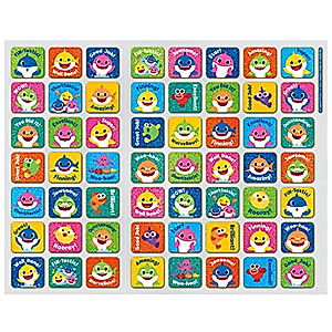 Paper Projects 01.70.30.041 Baby Shark Potty Training Includes 56 Sparkly Stickers | Colourful Chart is Wipe-Clean, Blue, 29.7cm x 42cm
