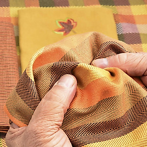 TALVANIA Holiday Harvest Kitchen Dish Towels Pack of 5 Dish Cloths– Durable Quality Hand Towel 16" X 26" – Elegant All Purpose Fall Theme Kitchen Towel Set – Easy Clean – Ideal Gift Thanksgiving