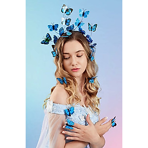 Zivyes Butterfly Fascinator Hats for Women Monarch Tea Party Headband Alice in Wonderland Hat Kentucky Derby Halloween Costume