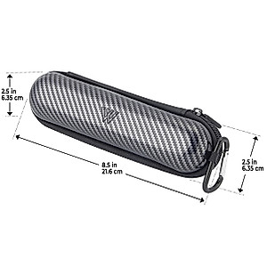 Wilken Electric Toothbrush Case | Universal Travel Case | Odor Free Thermoplastic Shell | Compatible with Oral B, Sonicare, and More Electric Toothbrush Brands (Carbon Fiber)