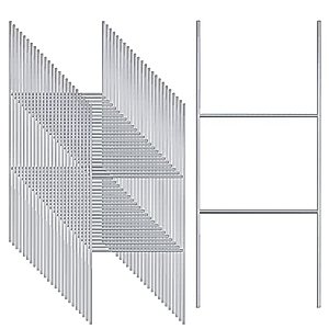 Gtongoko 25 Pack H Frame Yard Sign Stakes Metal, 16.5" x 7" Heavy Duty 9 Gauge Yard Sign Stands for Advertising Board, Sign Holder Custom Garage Sale Sign