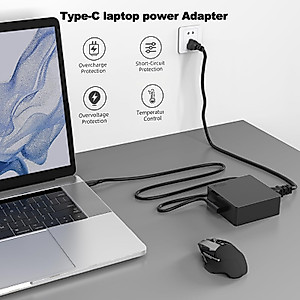 USB C Laptop Charger 100W USB C Charger PD Fast Charging for Asus ROG Flow ZenBook, Fit for DJI Acer HP Lenovo ThinkPad MacBook Computer Tablet,Support 15W 45W 27W 100W