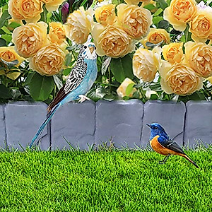 Garden Landscape Edging Border No Dig,Flower Bed Edging,DIY Plastic Fencing Lawn Border,Imitation Stone Effect Garden Borders for Garden, Lawn, Walkway and Landscape Edging (24.6 FT)