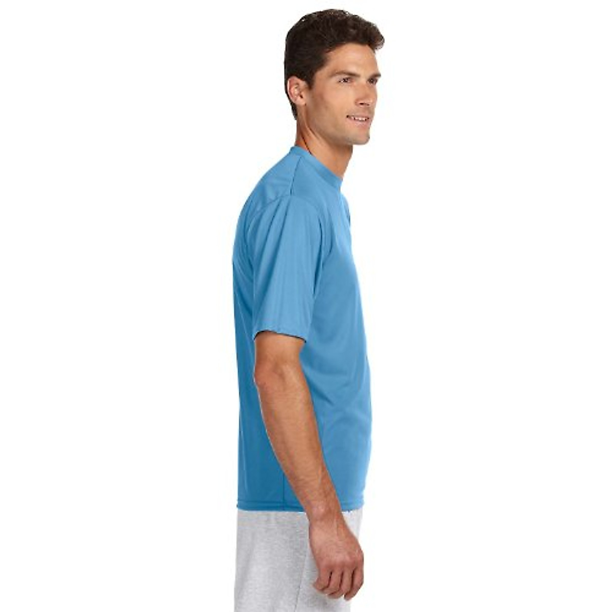 A4 Mens Cooling Performance Crew, Medium, Light Blue