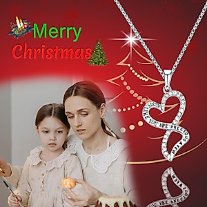 Ado Glo Christmas Day Auntie Gift, Aunts like You Are Precious and Few Infinity Heart Pendant Necklace, Fashion Jewelry for Women, Her Birthday Anniversary